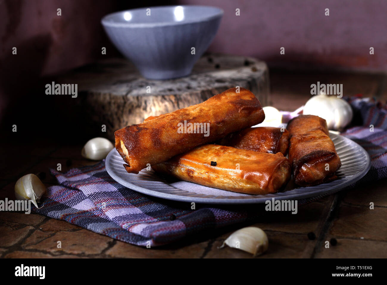 Photo of deep fried monggo sprout rolls or lumpiang togue as called by ...