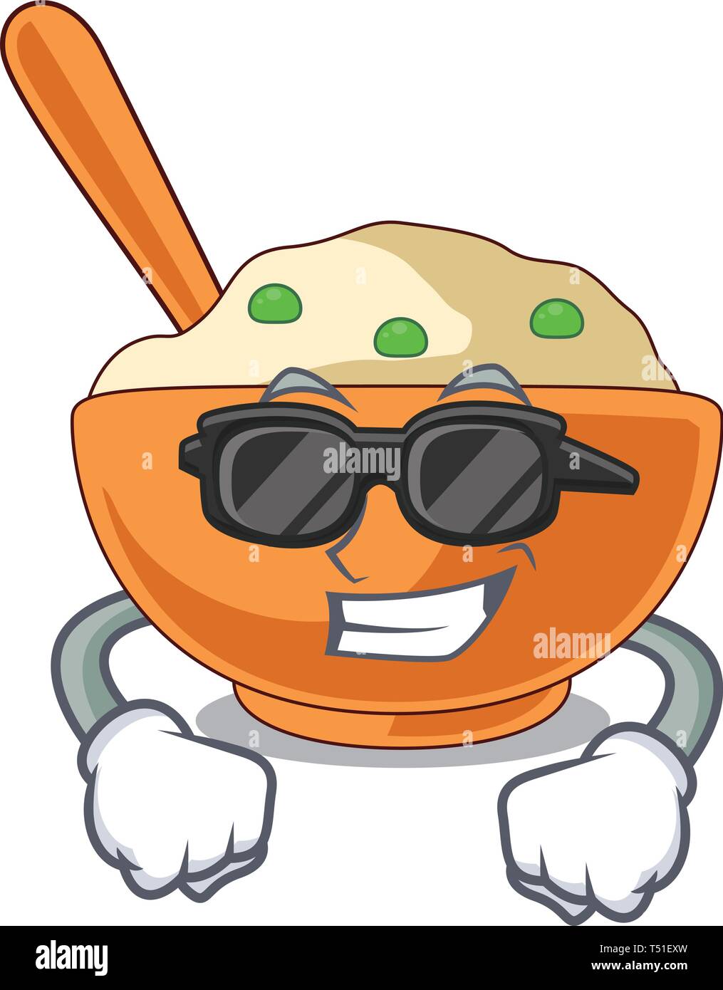 Super cool mashed potato isolated with the cartoon Stock Vector Image ...