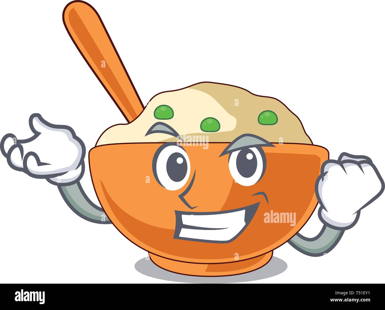 Successful mashed potato isolated with the cartoon Stock Vector Image ...