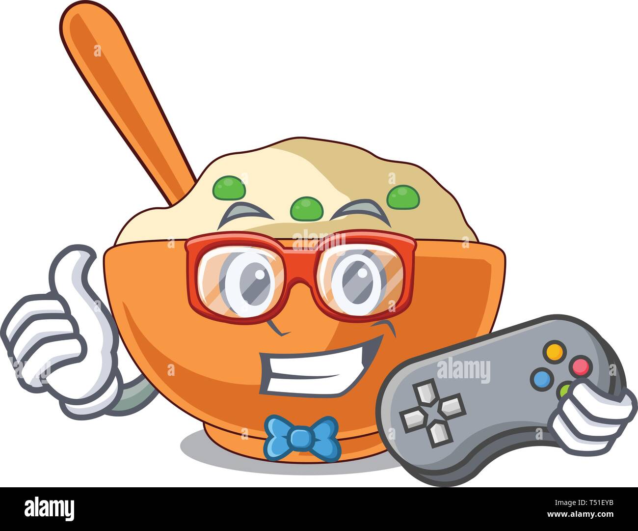 Gamer mashed potato in the shape mascot Stock Vector Image & Art - Alamy