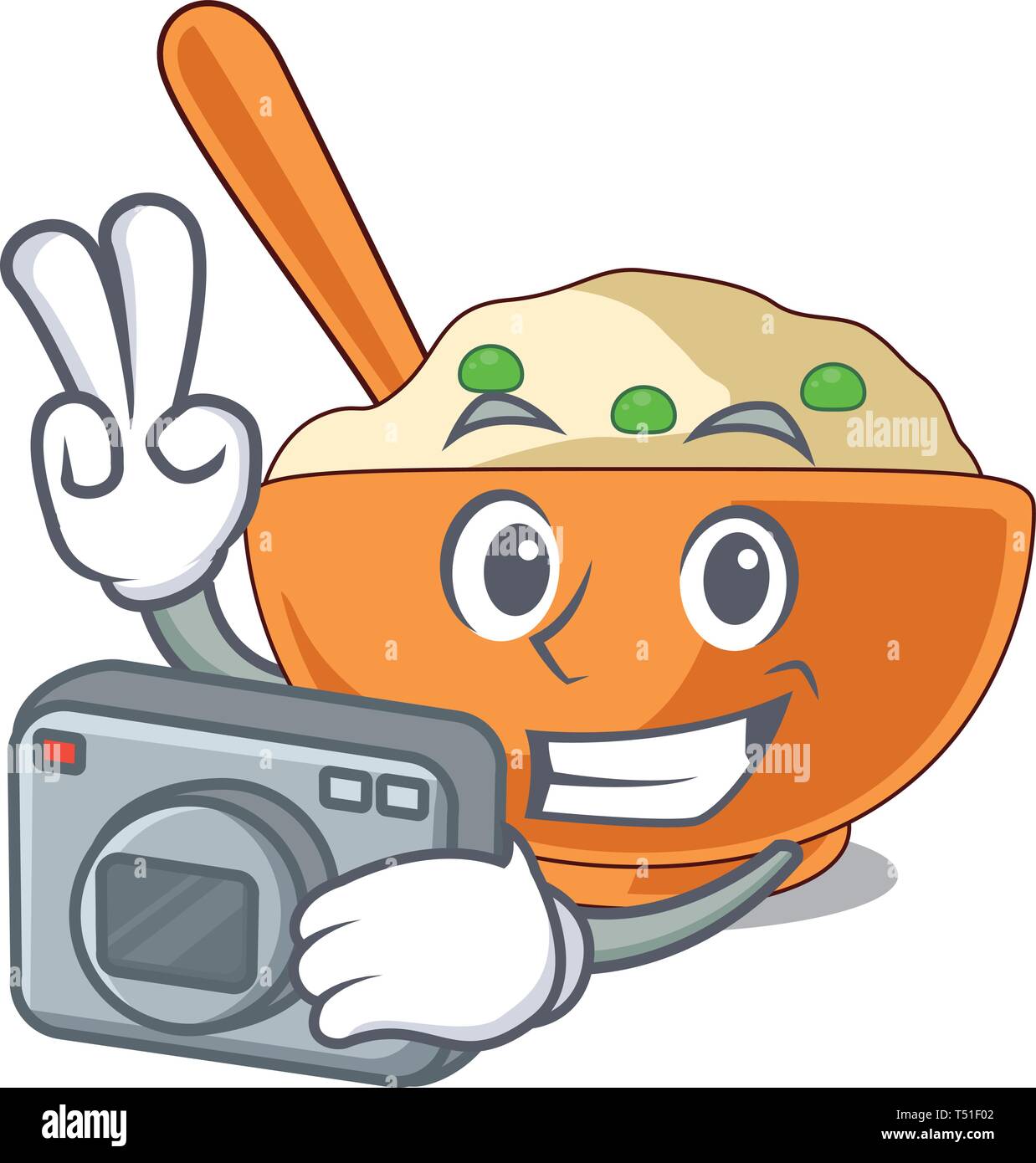 Photographer mashed potato in the shape mascot Stock Vector Image & Art ...