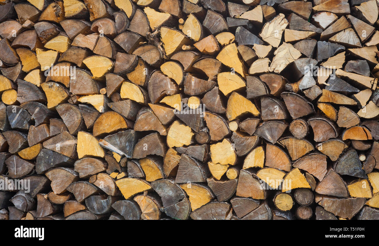 stack or pile of cut wood Stock Photo - Alamy