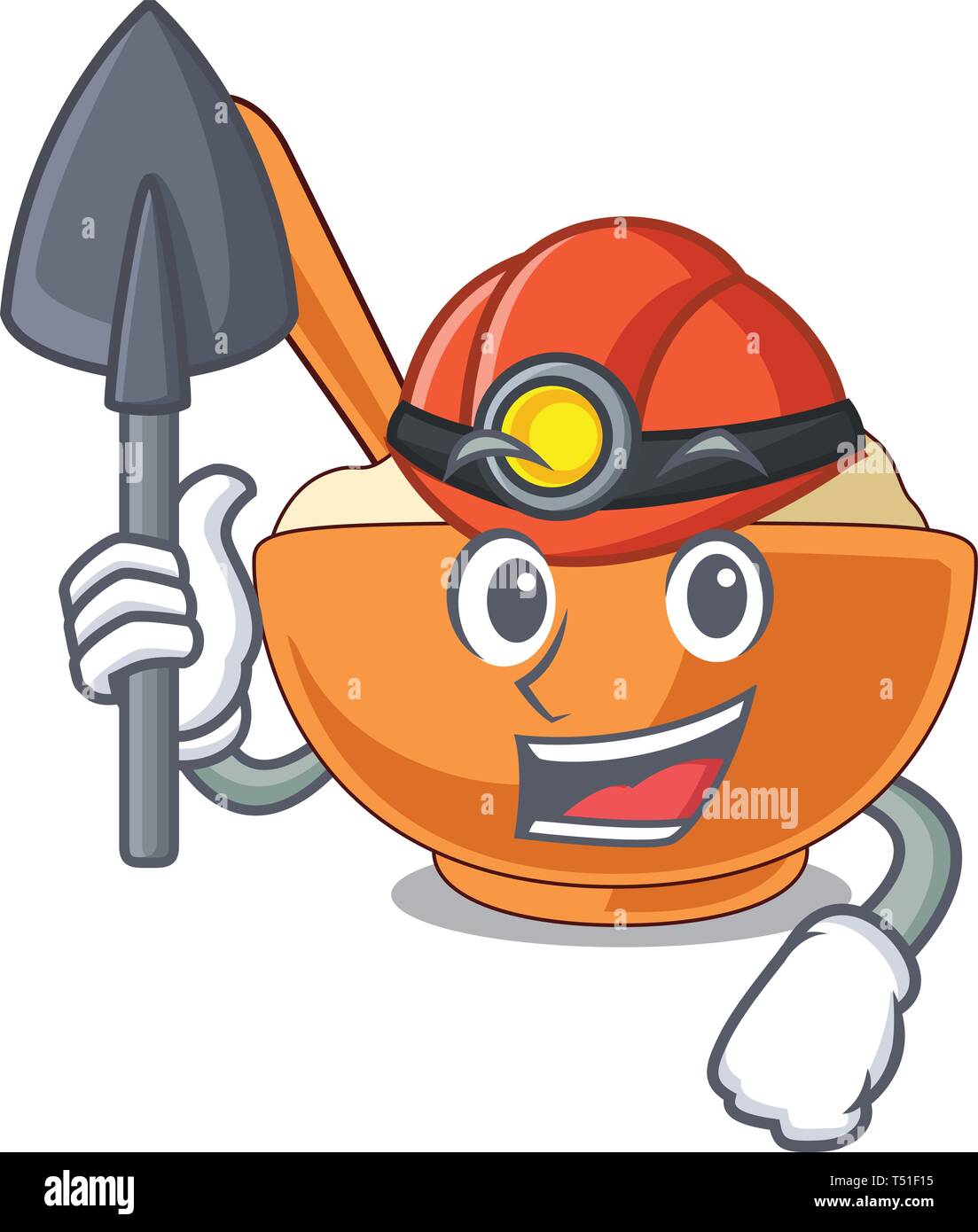 Miner mashed potato in the shape mascot Stock Vector Image & Art - Alamy