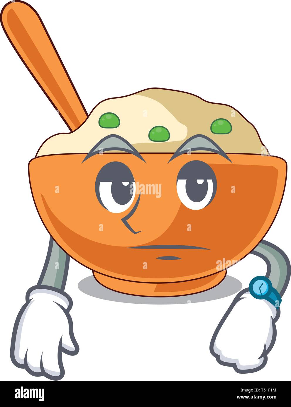 Waiting mashed potato above in cartoon plate Stock Vector Image & Art ...