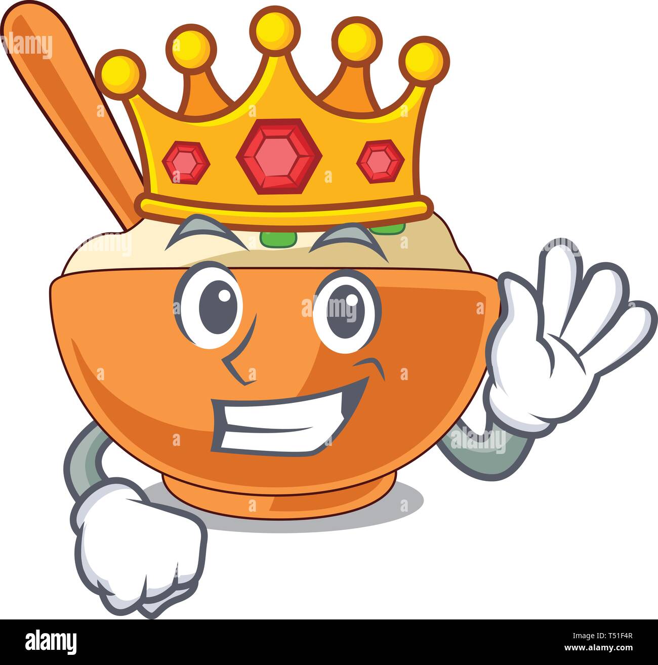 King mashed potato above in cartoon plate Stock Vector Image & Art - Alamy