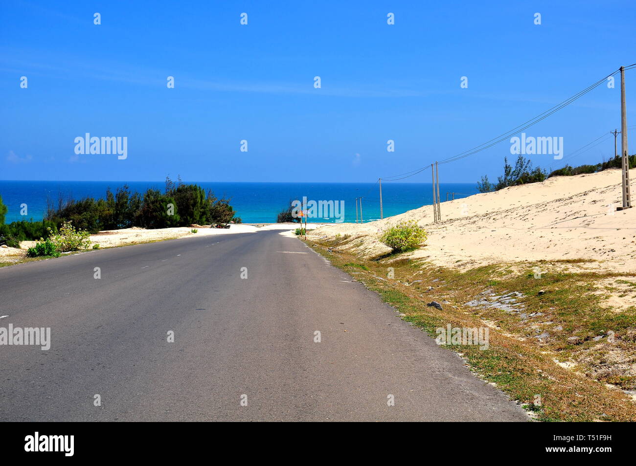 the beautiful road beside the beach Stock Photo - Alamy