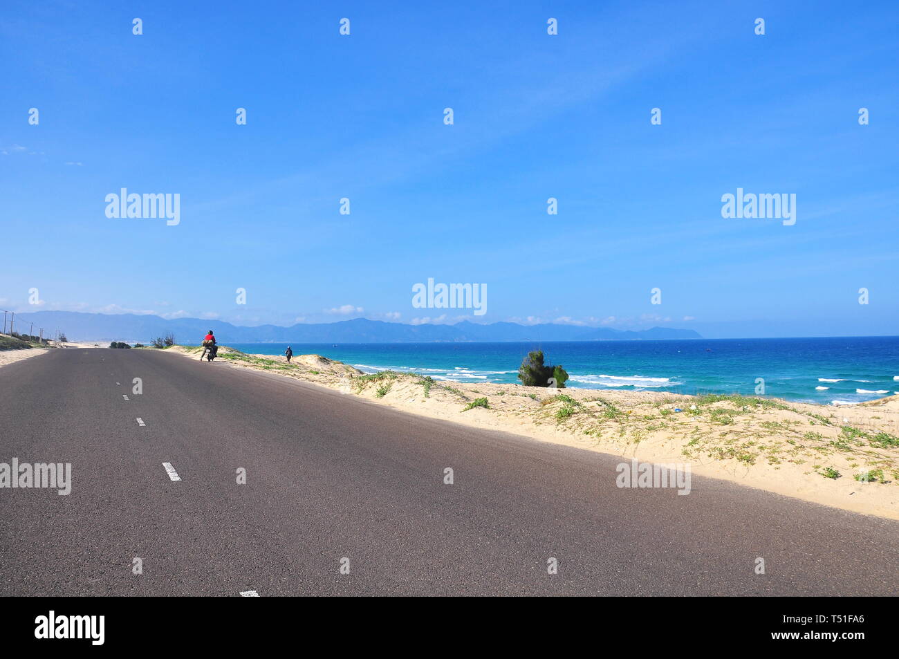 the beautiful road beside the beach Stock Photo - Alamy