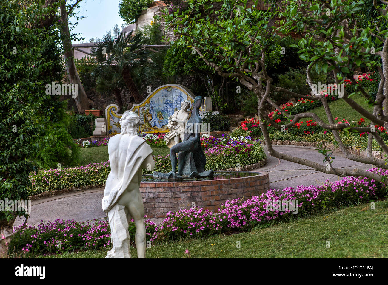 augustus gardens of Capri island, Capri, Italy Stock Photo - Alamy
