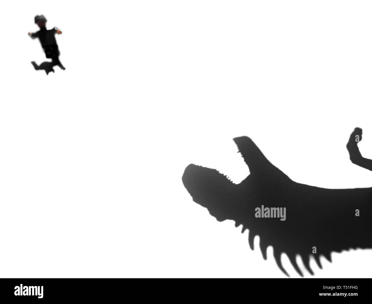 Dinosaur chasing human hi-res stock photography and images - Alamy