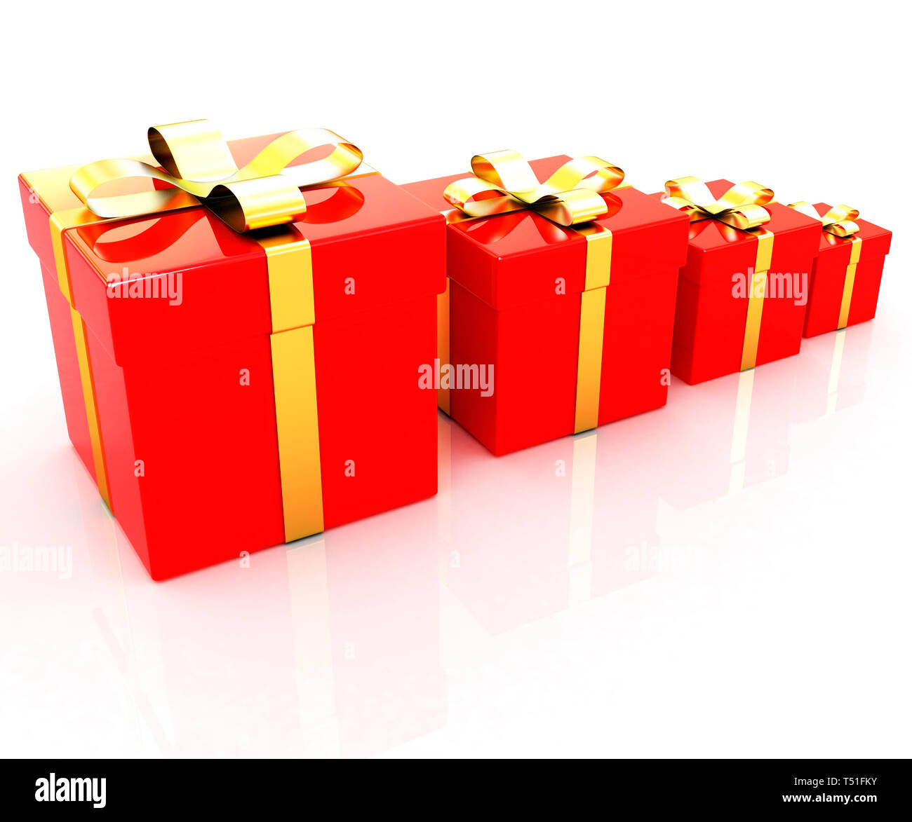Bright christmas gifts on a white background Stock Photo - Alamy