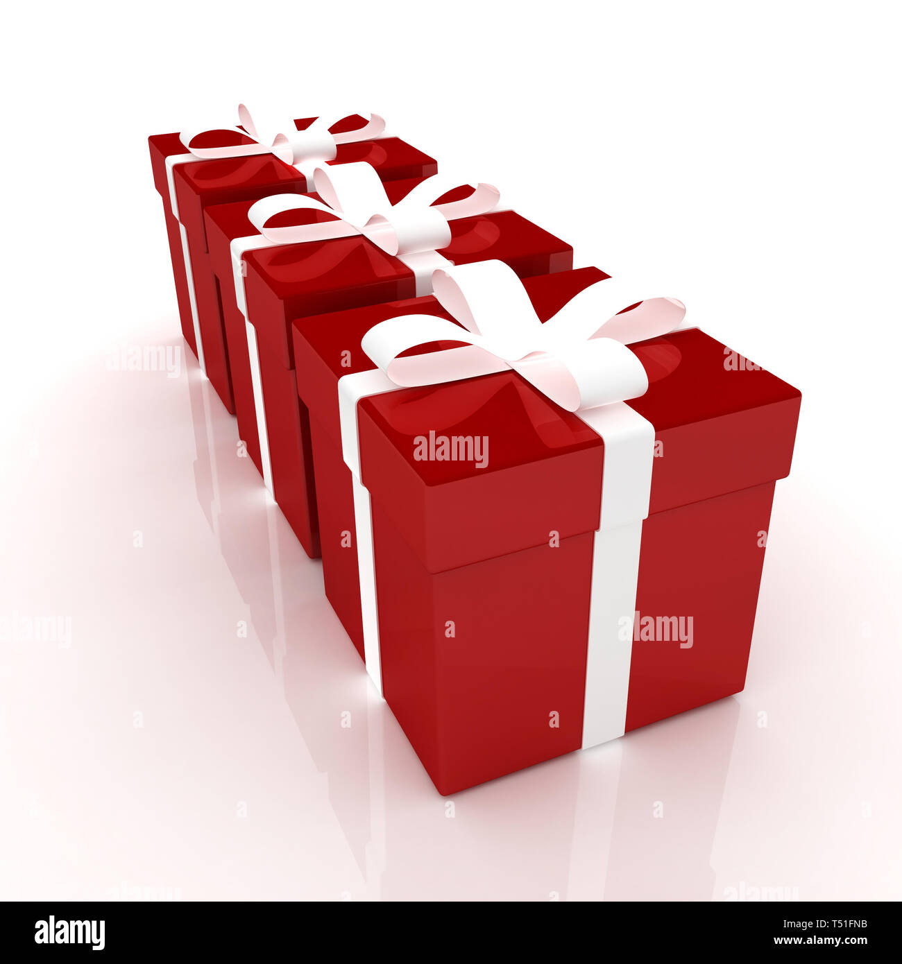 Bright christmas gifts on a white background Stock Photo - Alamy