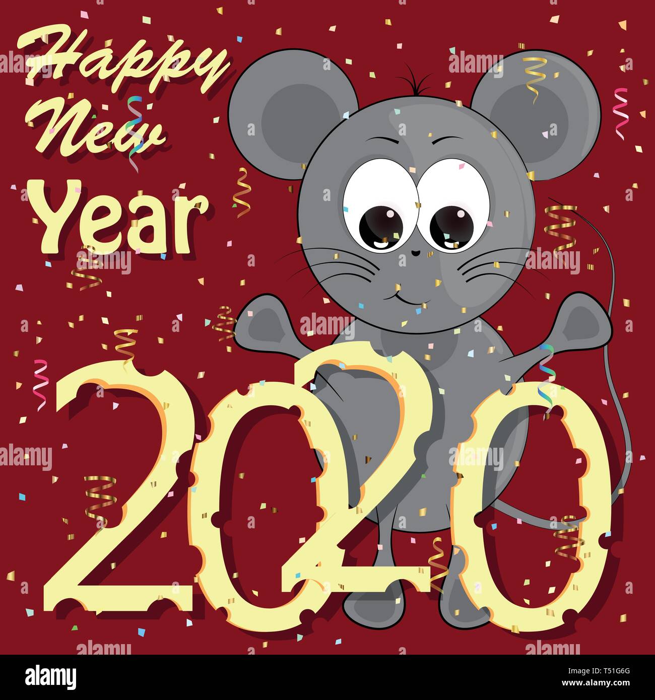 2020 calendar funny mouse Stock Vector Images - Alamy