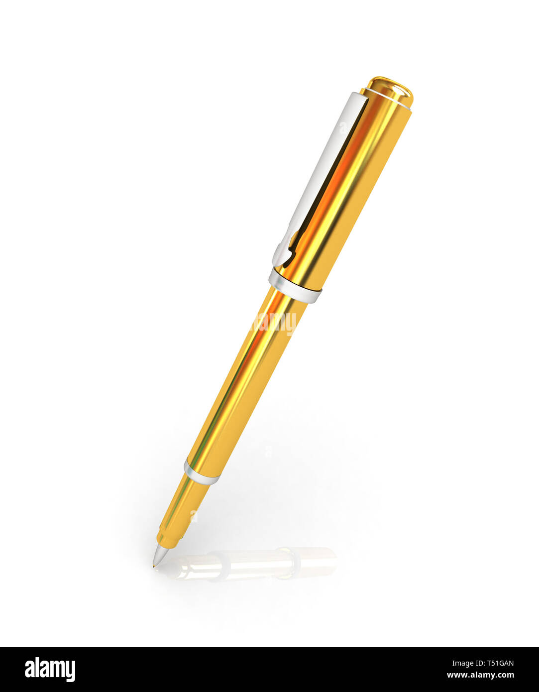 Gold corporate pen design Stock Photo - Alamy
