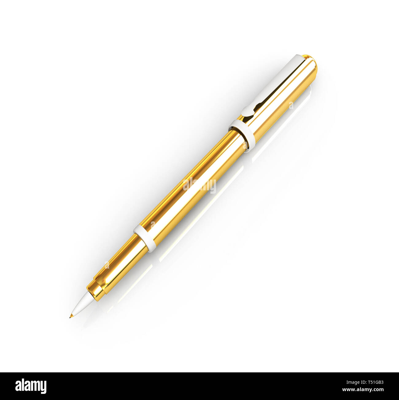 Gold corporate pen design Stock Photo - Alamy