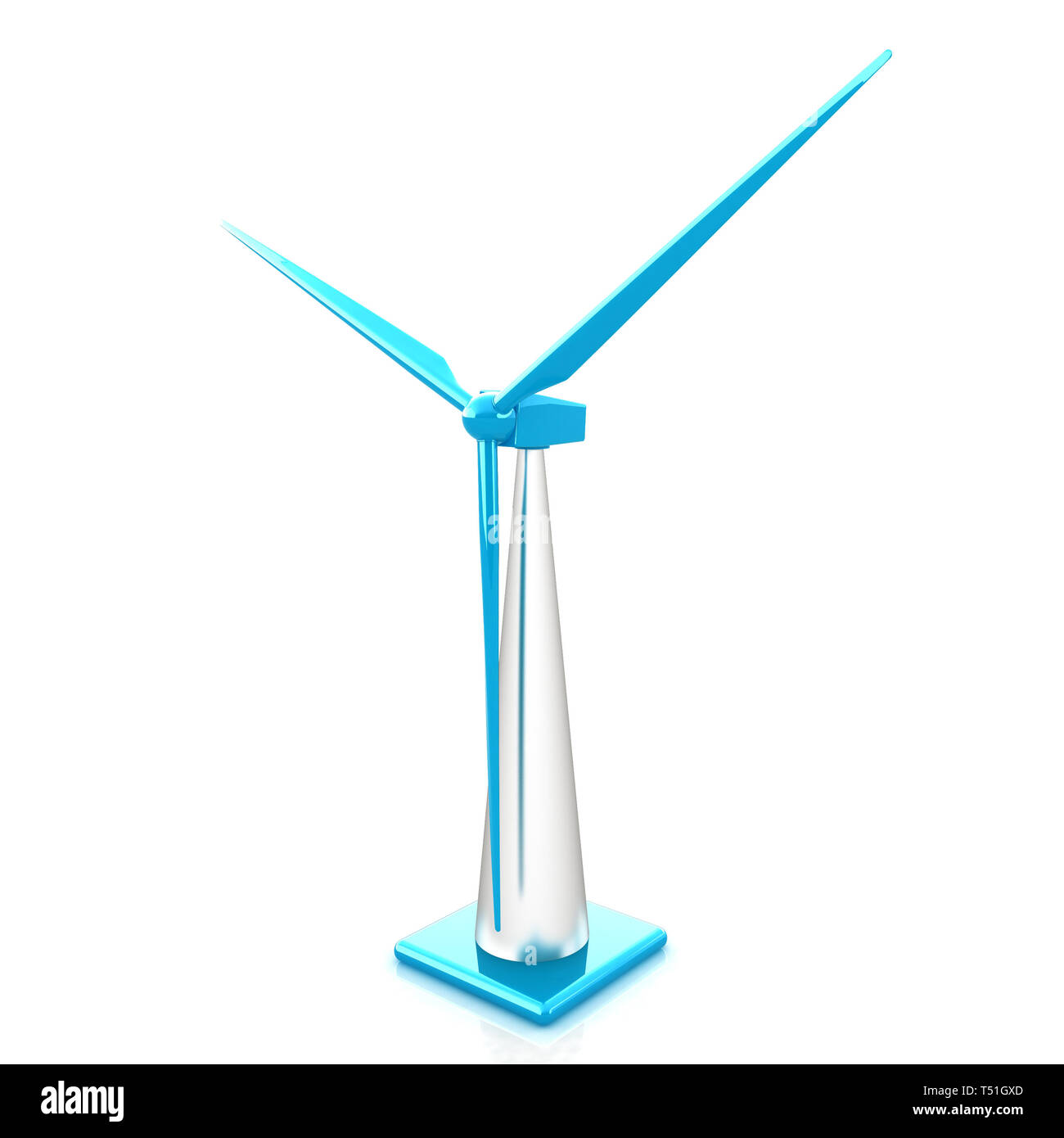 Wind turbine isolated on white Stock Photo - Alamy