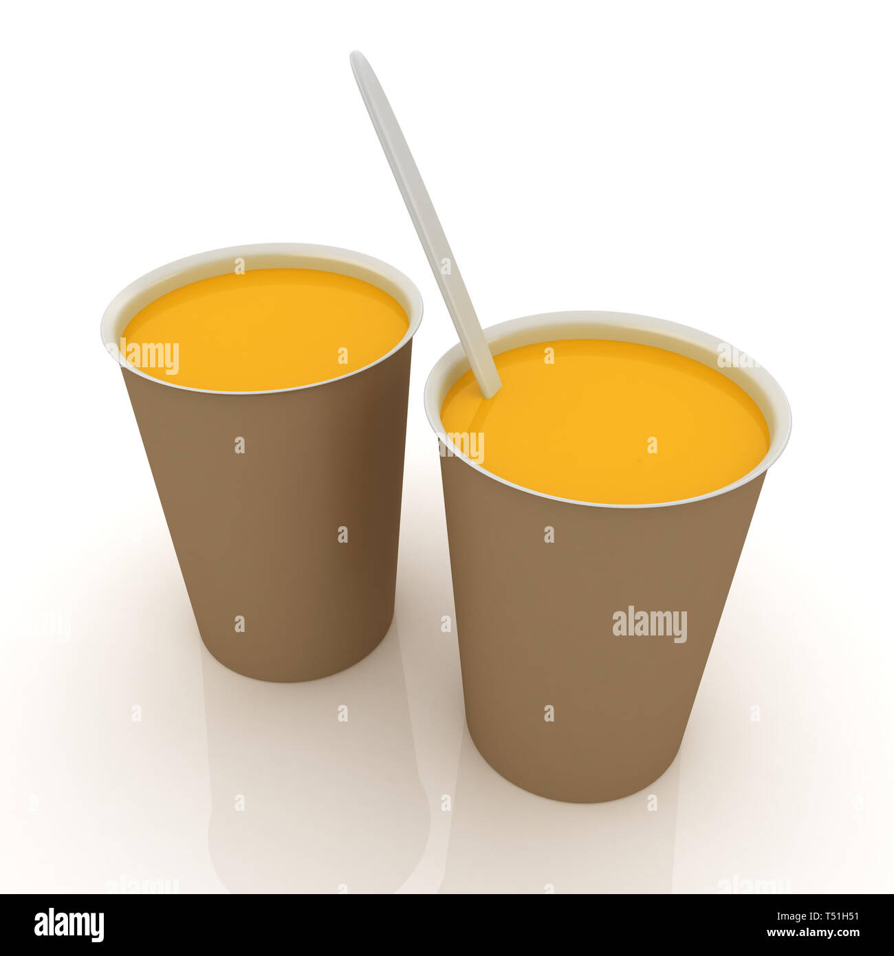 Orange juice in a fast food dishes Stock Photo - Alamy