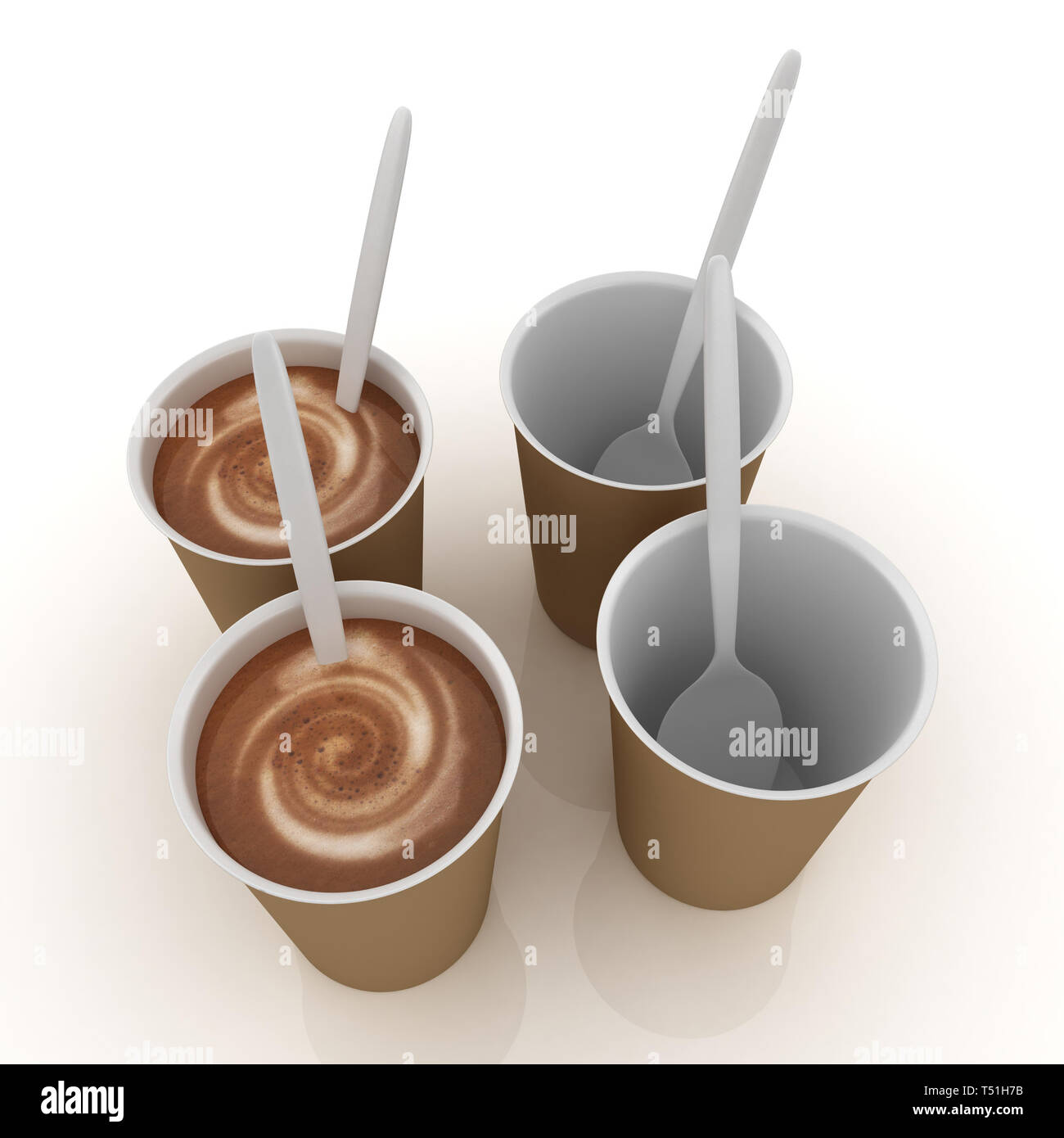 Coffe in fast-food disposable tableware Stock Photo - Alamy