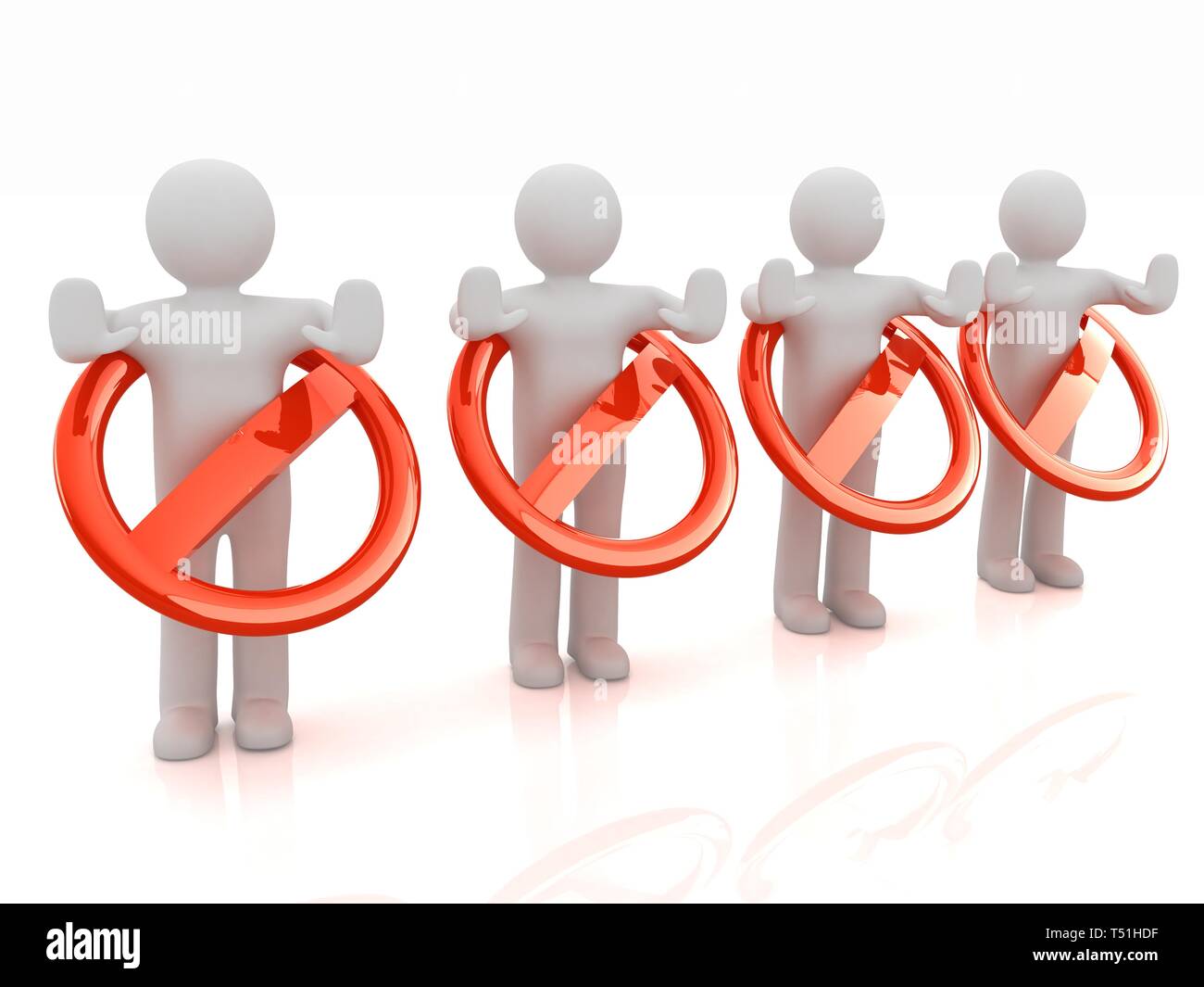 3d persons and stop sign Stock Photo - Alamy