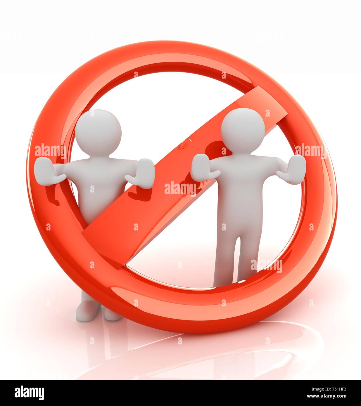 3d persons and stop sign Stock Photo - Alamy