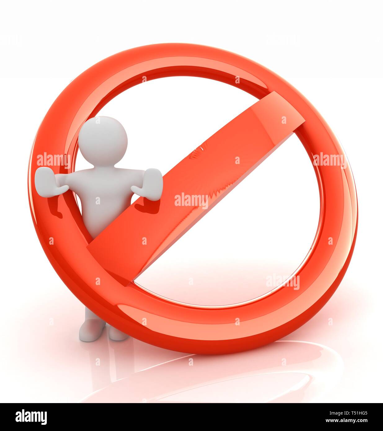 3d person and stop sign Stock Photo - Alamy