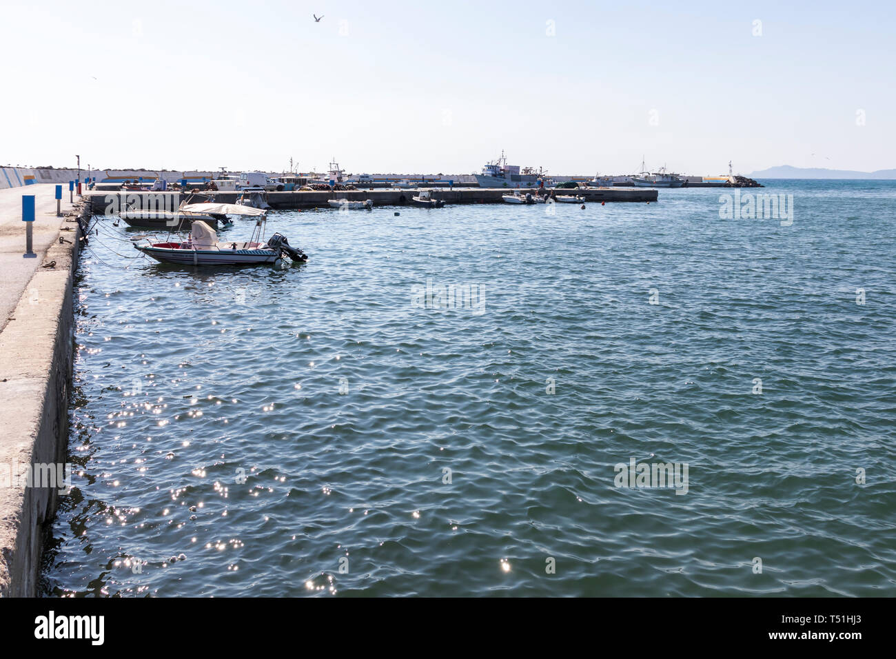 NEA SKIONI, KASSANDRA, GREECE - MARCH 31, 2019: Panorama of resort of ...