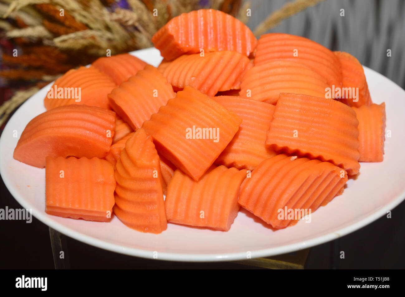 Ripe papaya sliced on hi-res stock photography and images - Alamy
