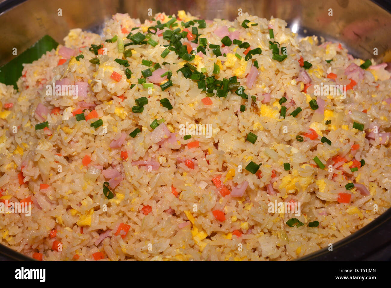 Ham fried rice Stock Photo - Alamy
