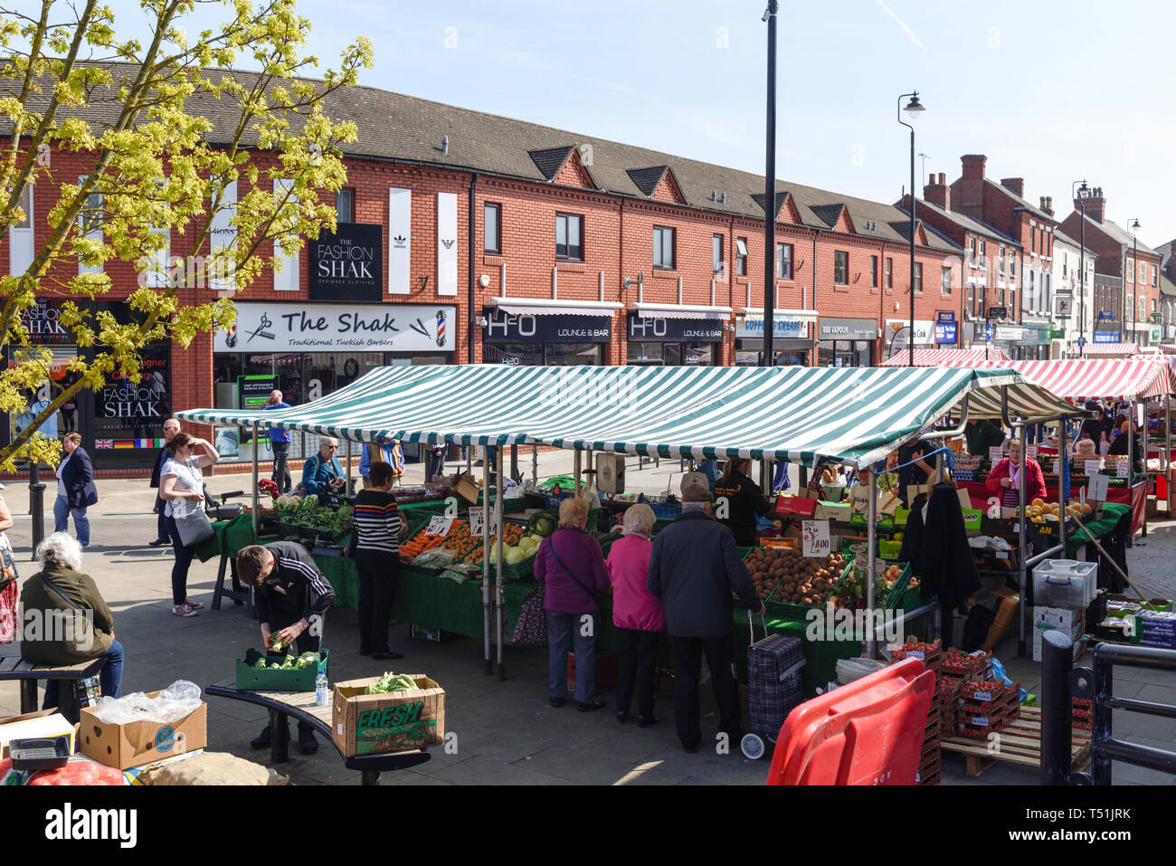 Hucknall Market and Church in Nottinghamshire,UK Stock Photo - Alamy