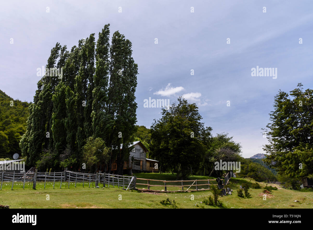 Rural scene view in Futaleufú, Patagonia, Chile Stock Photo - Alamy