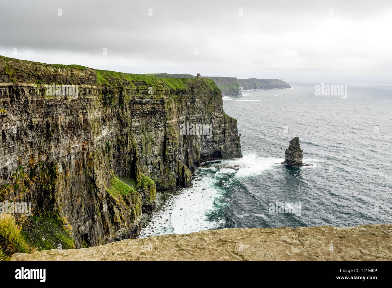 World famous Cliffs of Moher, one of the most popular tourist ...