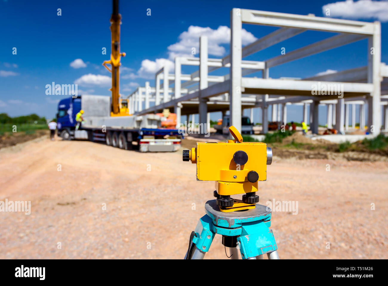 Surveyor instrument is for measuring level on construction site ...