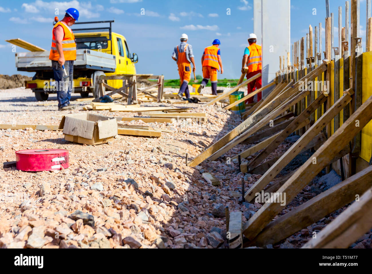 Concrete preparation in progress cement hi-res stock photography and ...