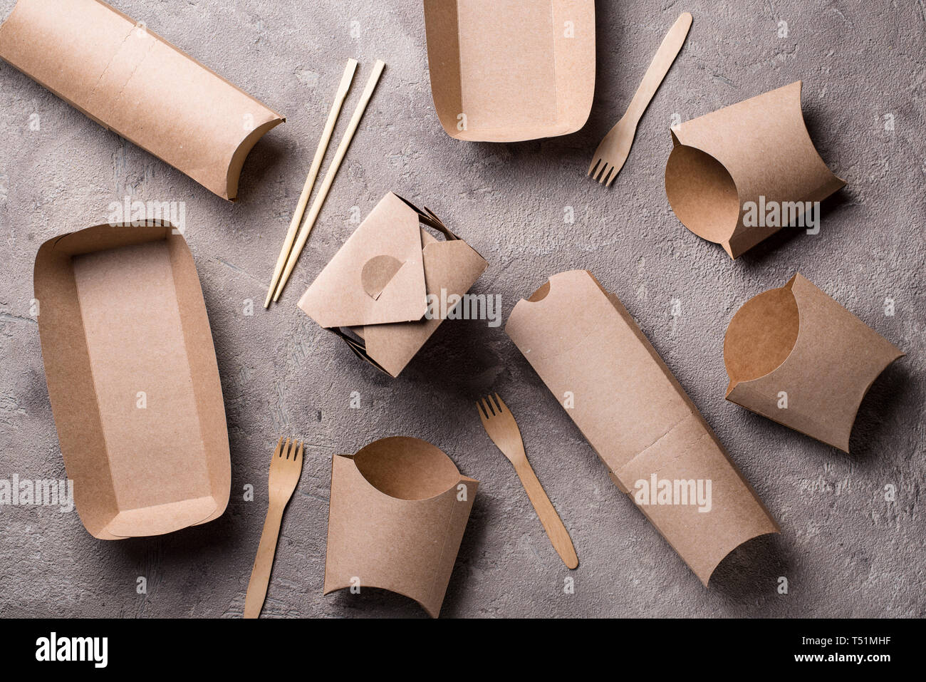 Eco friendly fast food containers Stock Photo - Alamy