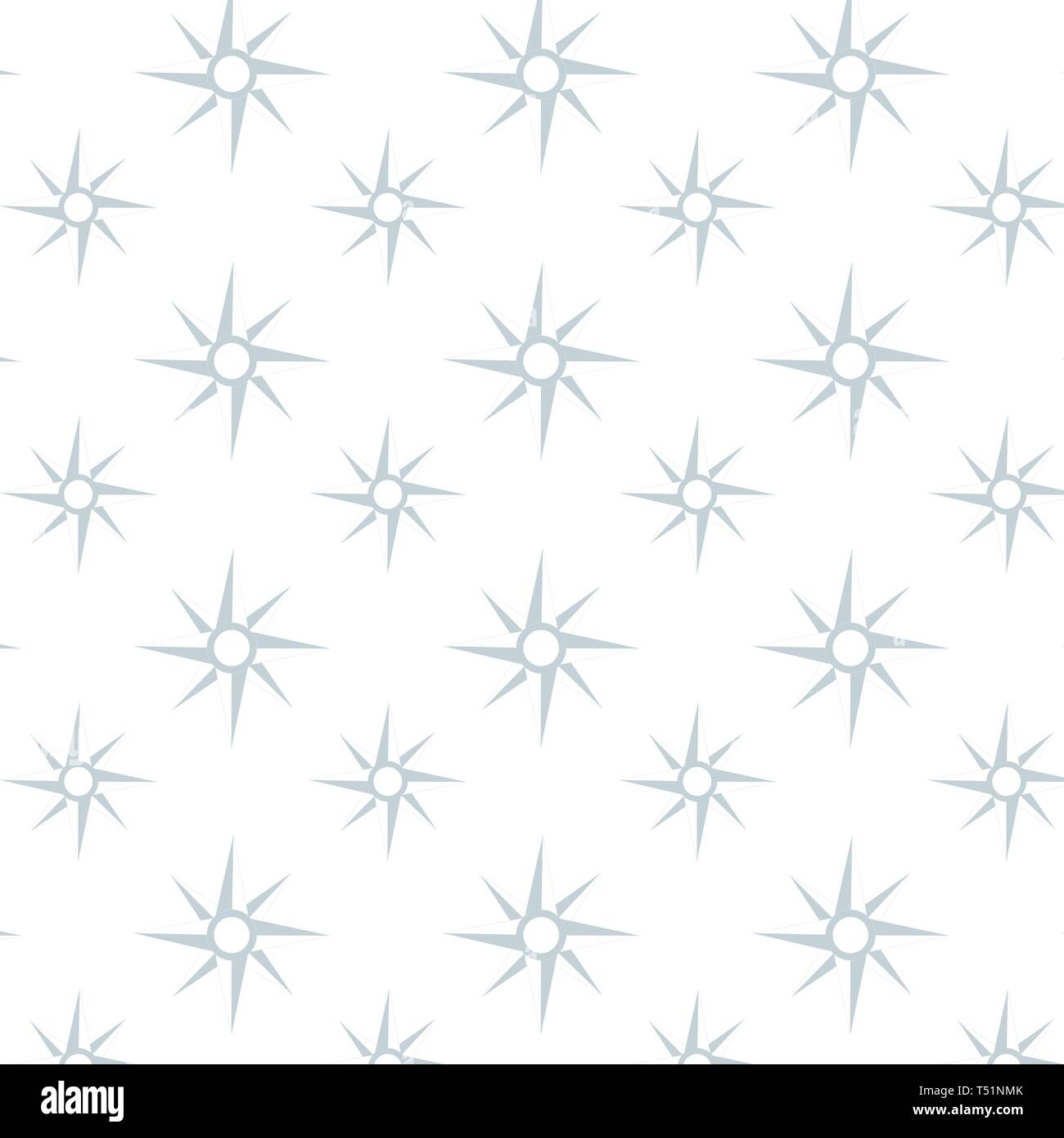 Simple compass vector pattern in light blue color and white background ...