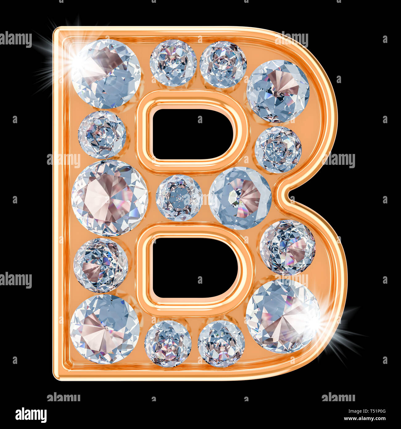 The Letter B In Diamonds