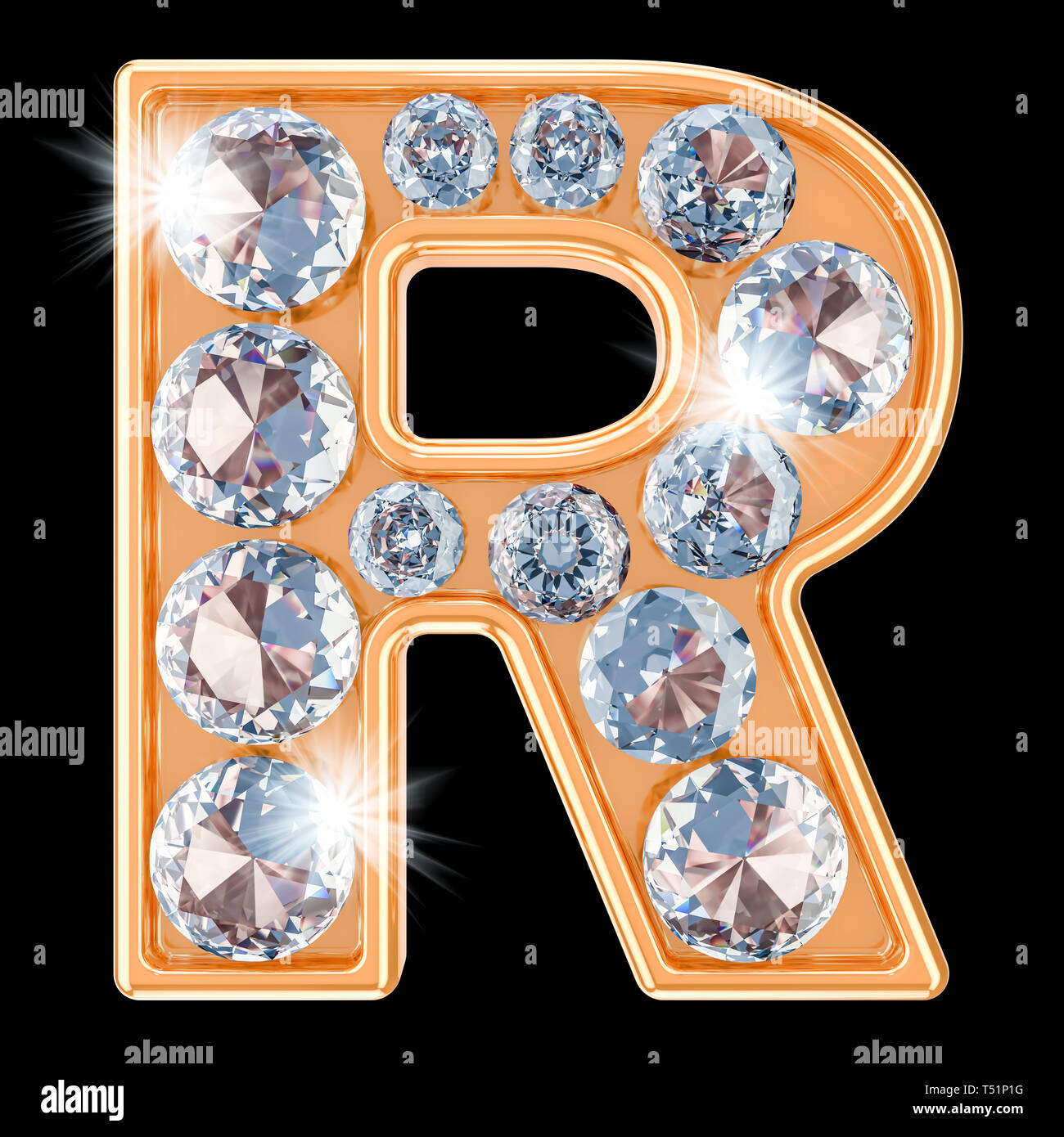 3d r letter stone hi-res stock photography and images - Alamy