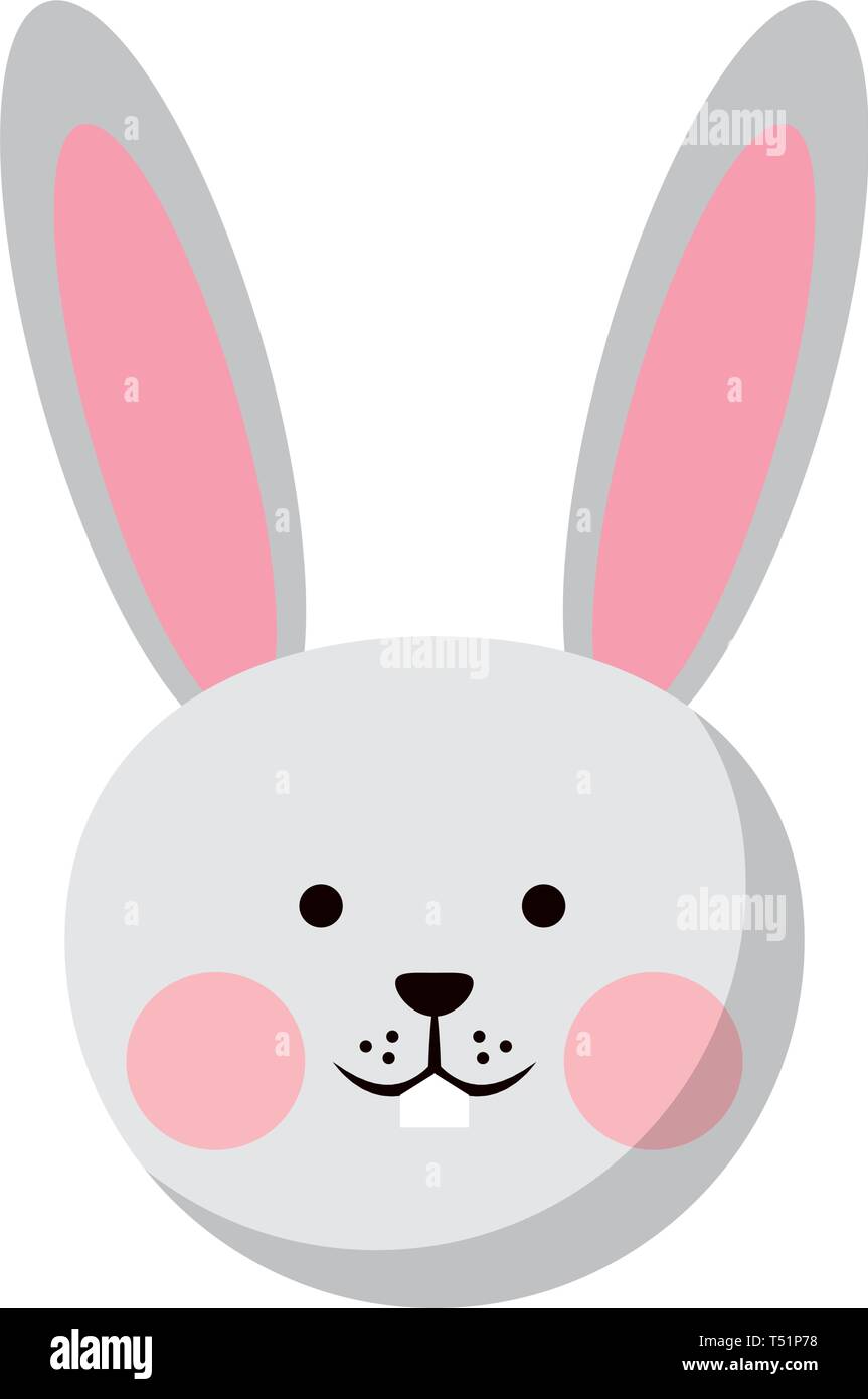 Rabbit cute animal head Stock Vector Image & Art - Alamy