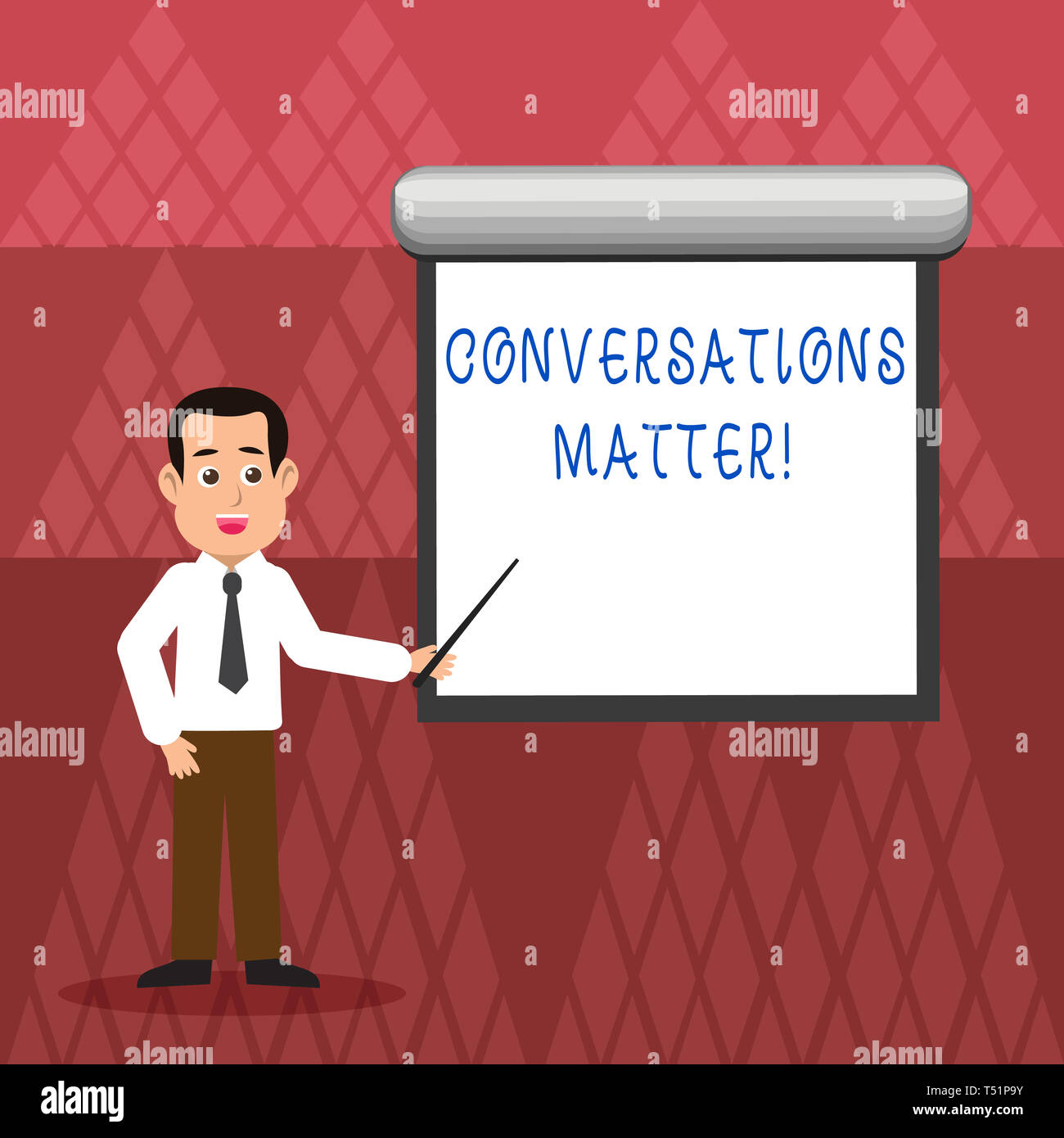 Writing note showing Conversations Matter. Business concept for ...