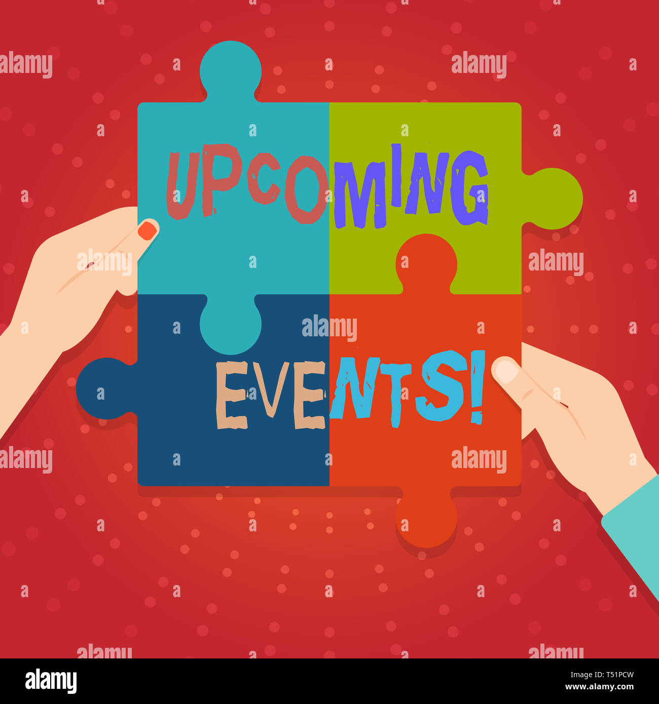 Text sign showing Upcoming Events. Business photo showcasing thing that ...