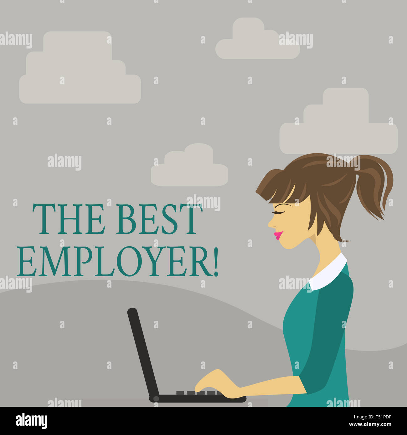 Text sign showing The Best Employer. Business photo showcasing created ...