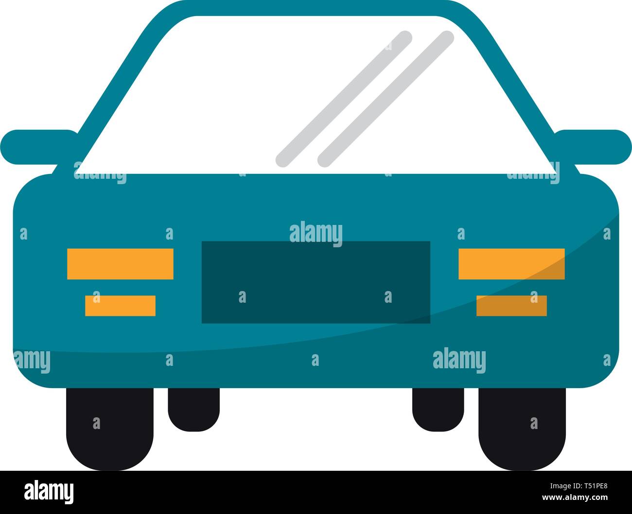 Car vehicle frontview symbol Stock Vector Image & Art - Alamy