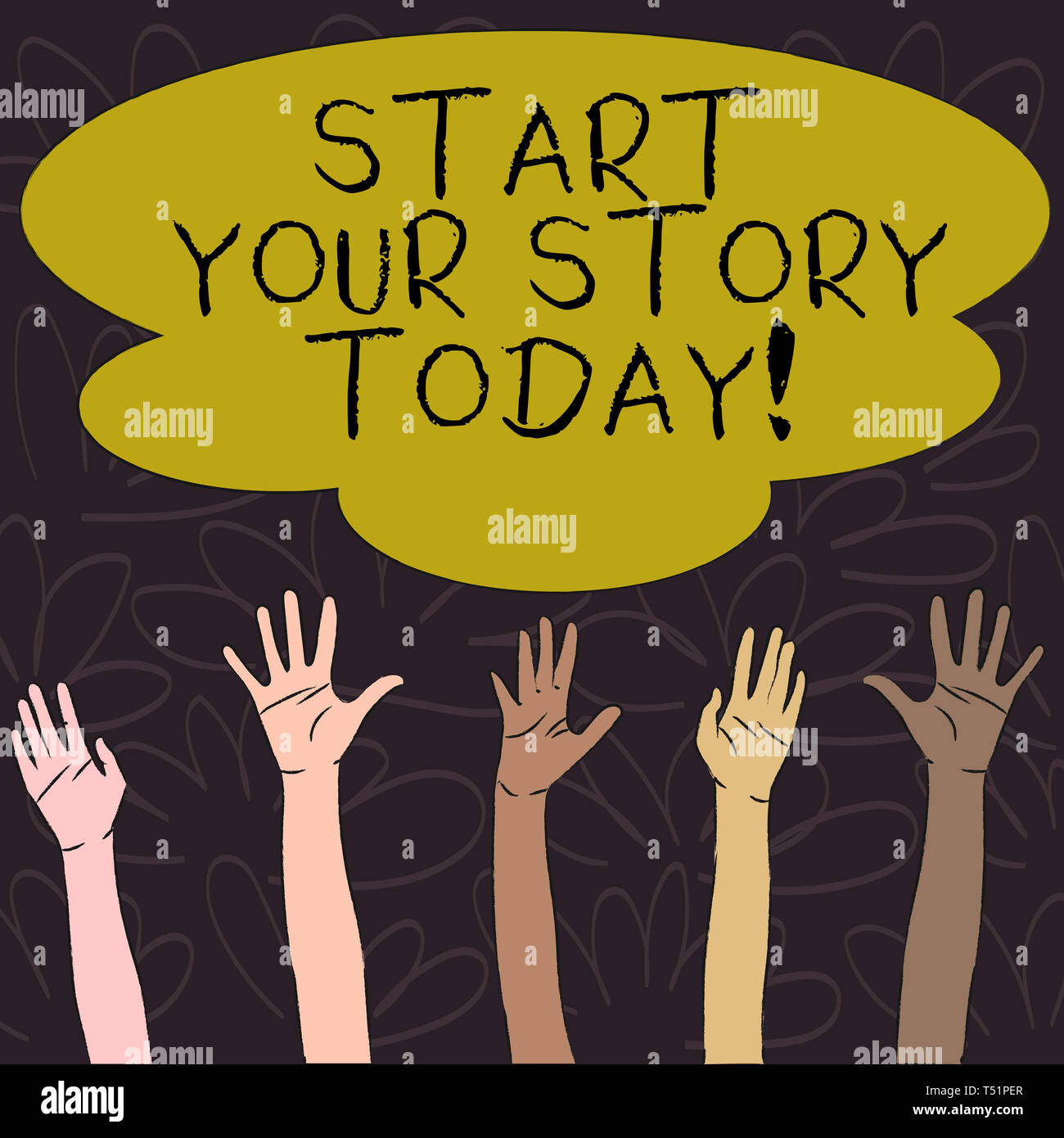 Handwriting text Start Your Story Today. Conceptual photo work hard on ...