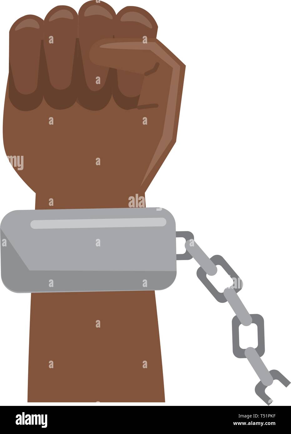 Black hand with chain cartoon Stock Vector Image & Art - Alamy