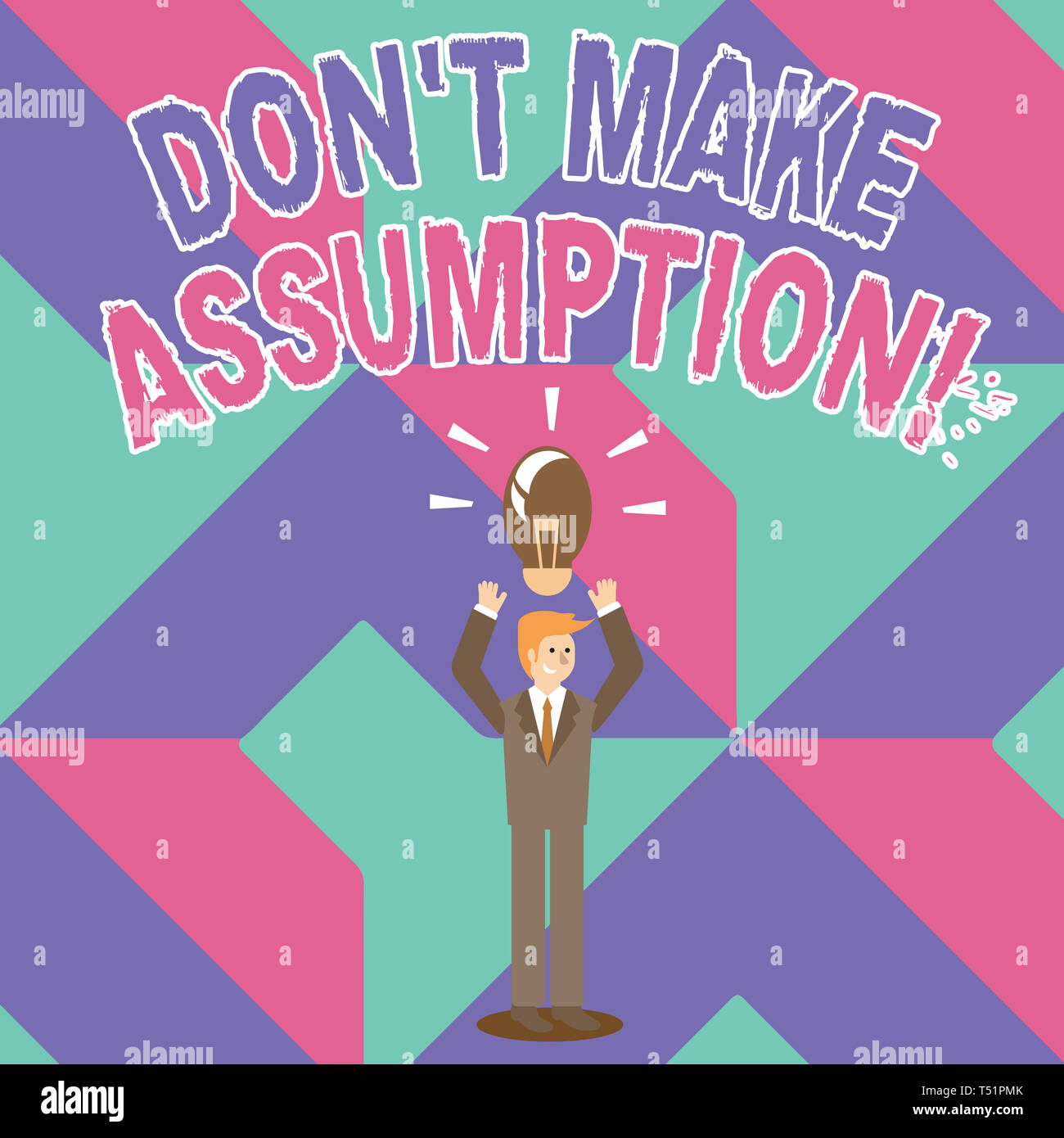 Writing note showing Don T Make Assumption. Business concept for ...