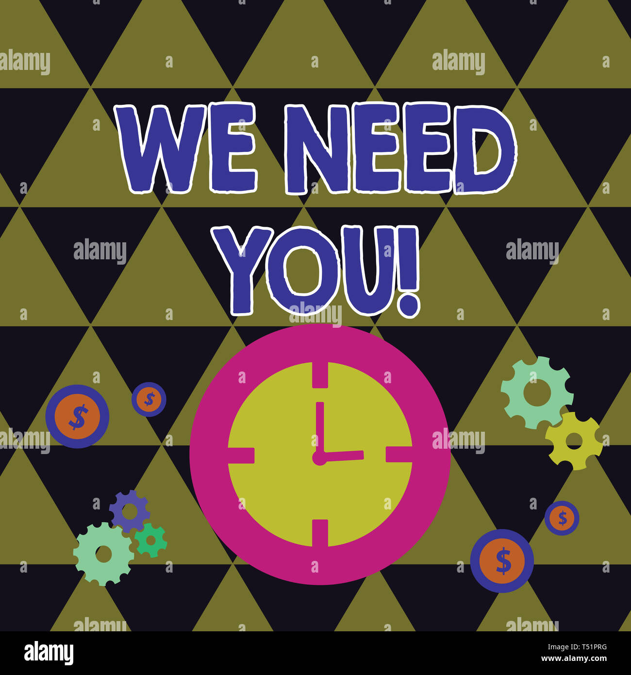 Writing note showing We Need You. Business concept for asking someone ...