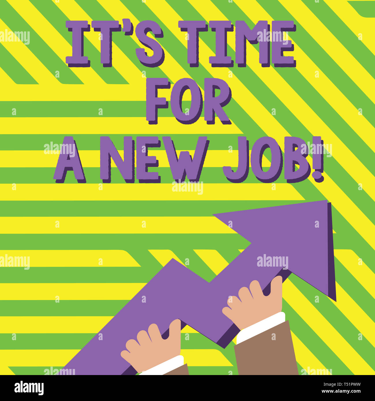 Text sign showing It S Time For A New Job. Business photo text having ...