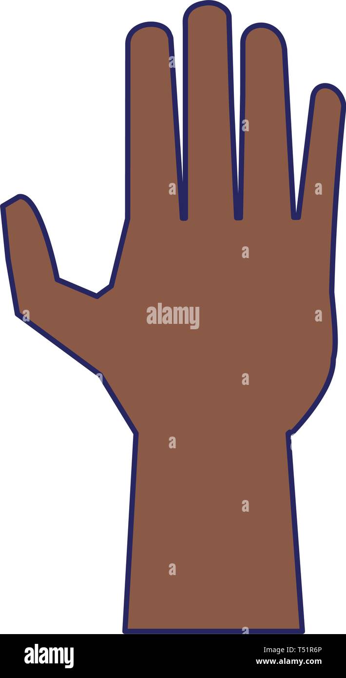 black hand open symbol Stock Vector Image & Art - Alamy