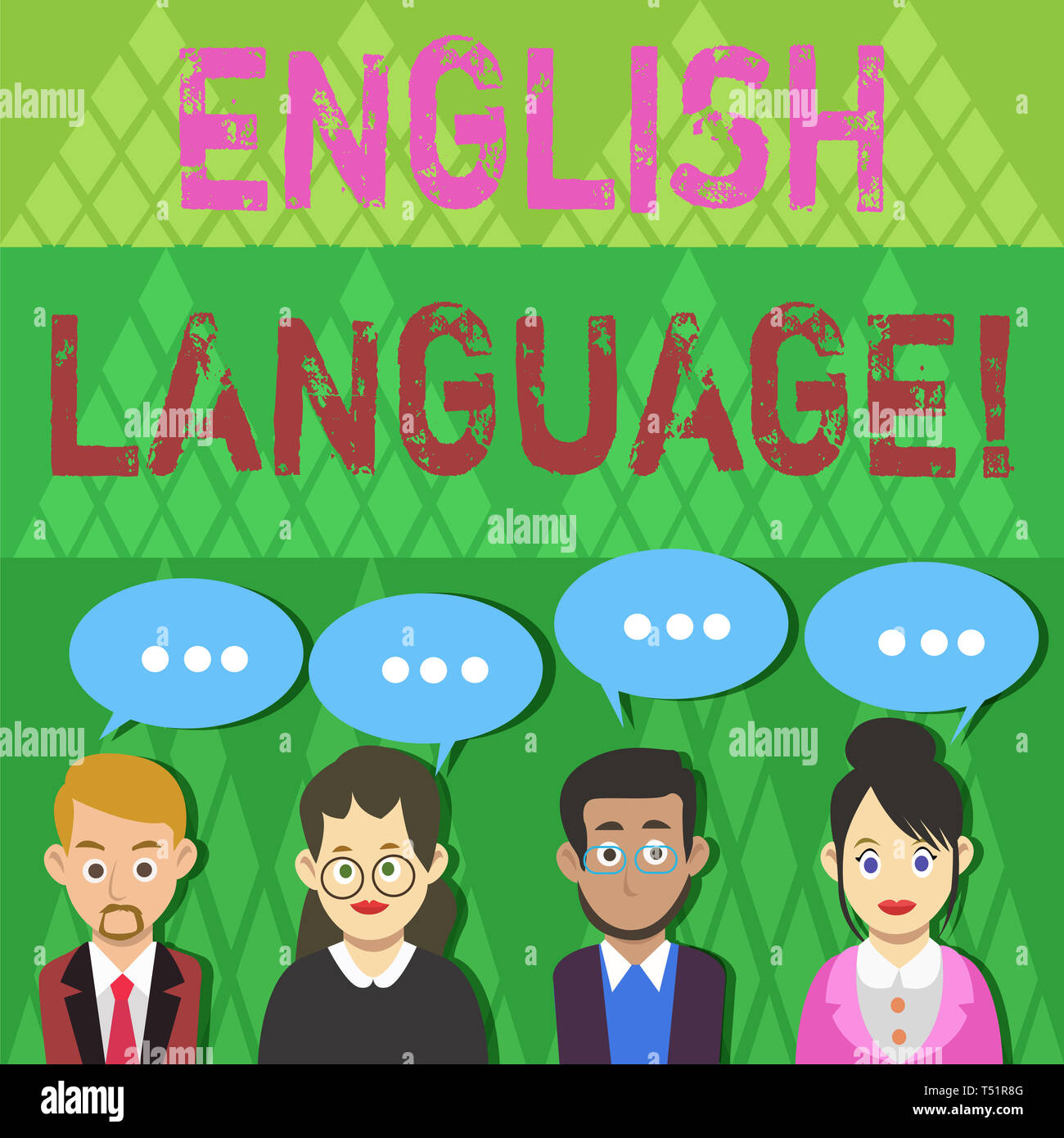 Text sign showing English Language. Business photo text third spoken ...