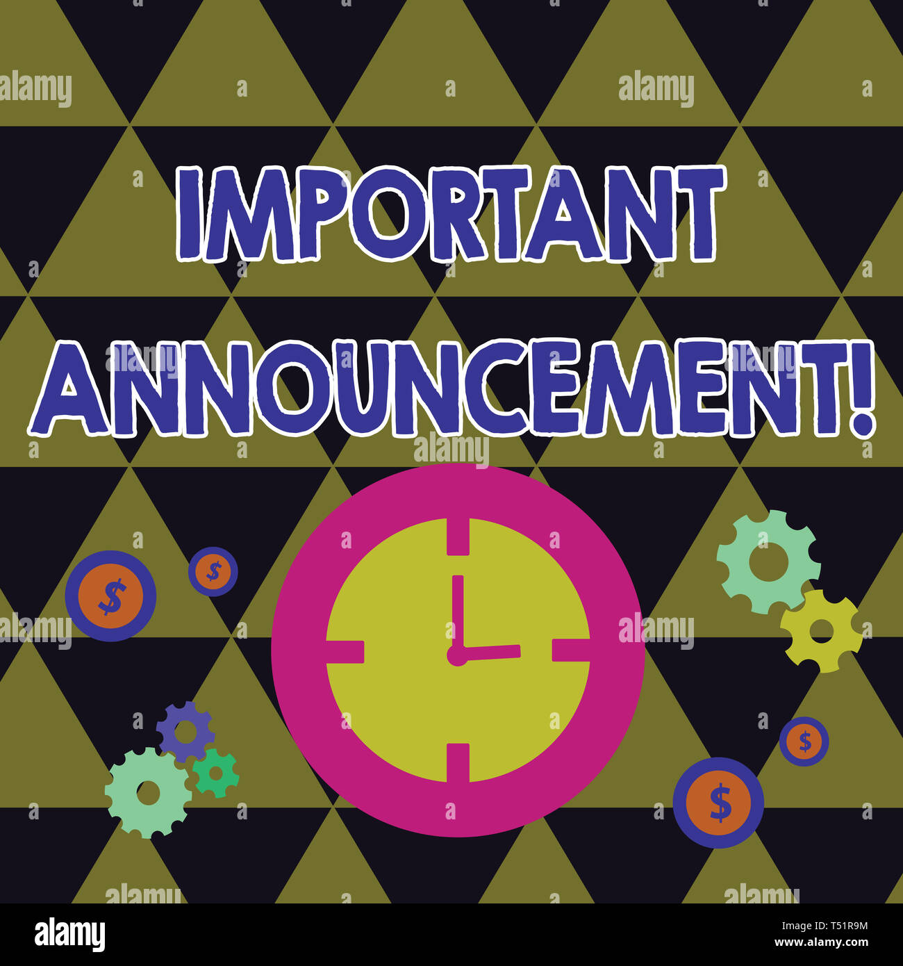 Writing note showing Important Announcement. Business concept for ...