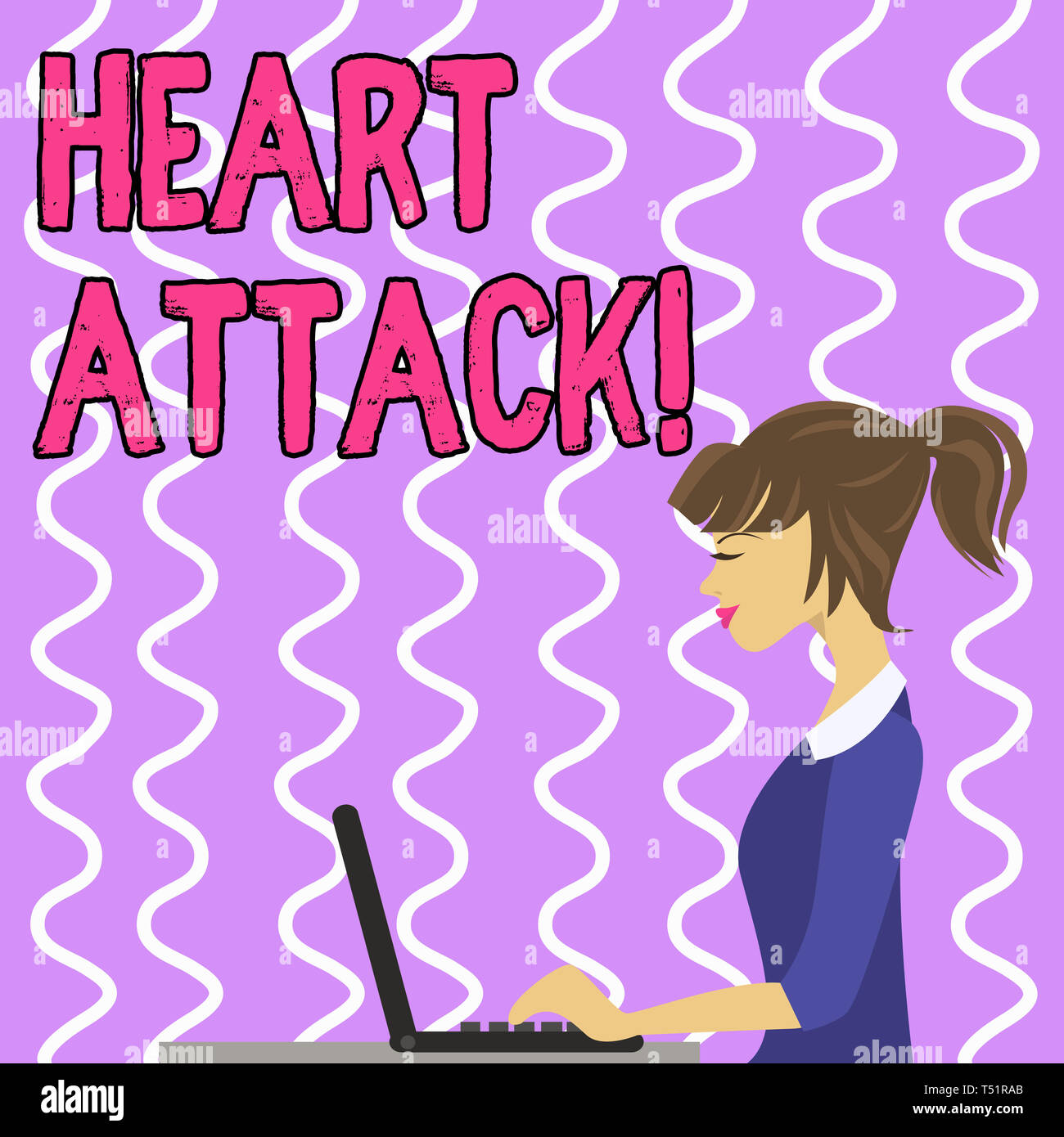 Conceptual hand writing showing Heart Attack. Concept meaning sudden ...